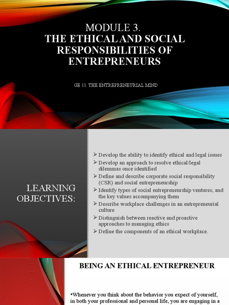 Module 3 PPT Ge 11 | PDF | Intellectual Property | Entrepreneurship