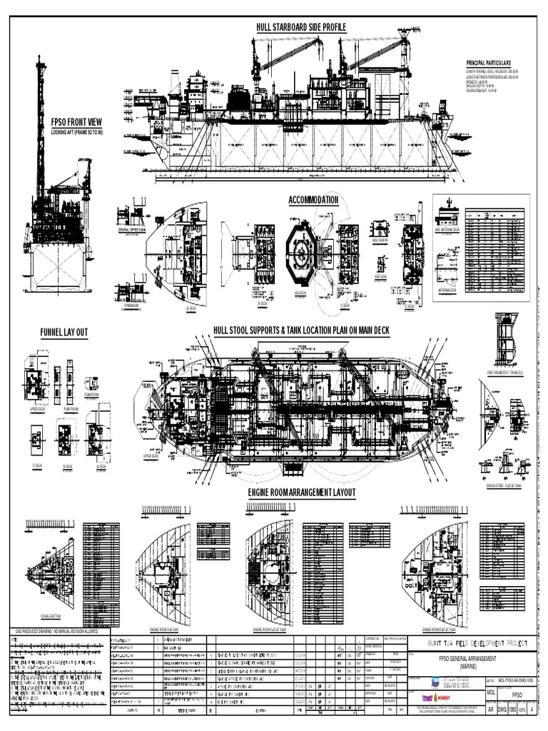 AR-DWG-1060 - 4 FPSO General Arrangement Sht1-Signed | PDF | Heavy ...