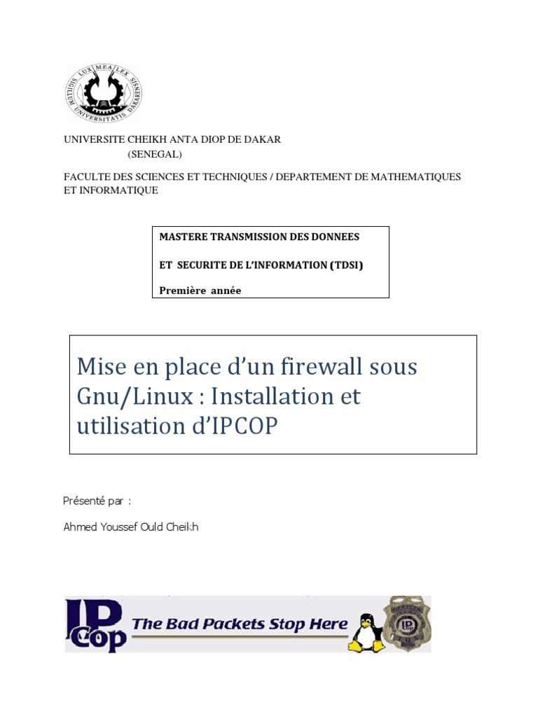 Projet Firewall Ipcop | PDF | Serveur proxy | Serveur (Informatique)