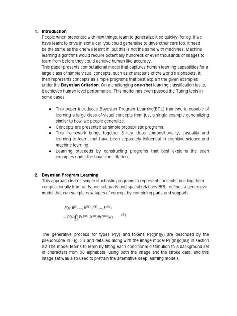 Human Level Concept Learning Through Probabilistic Program Induction ...
