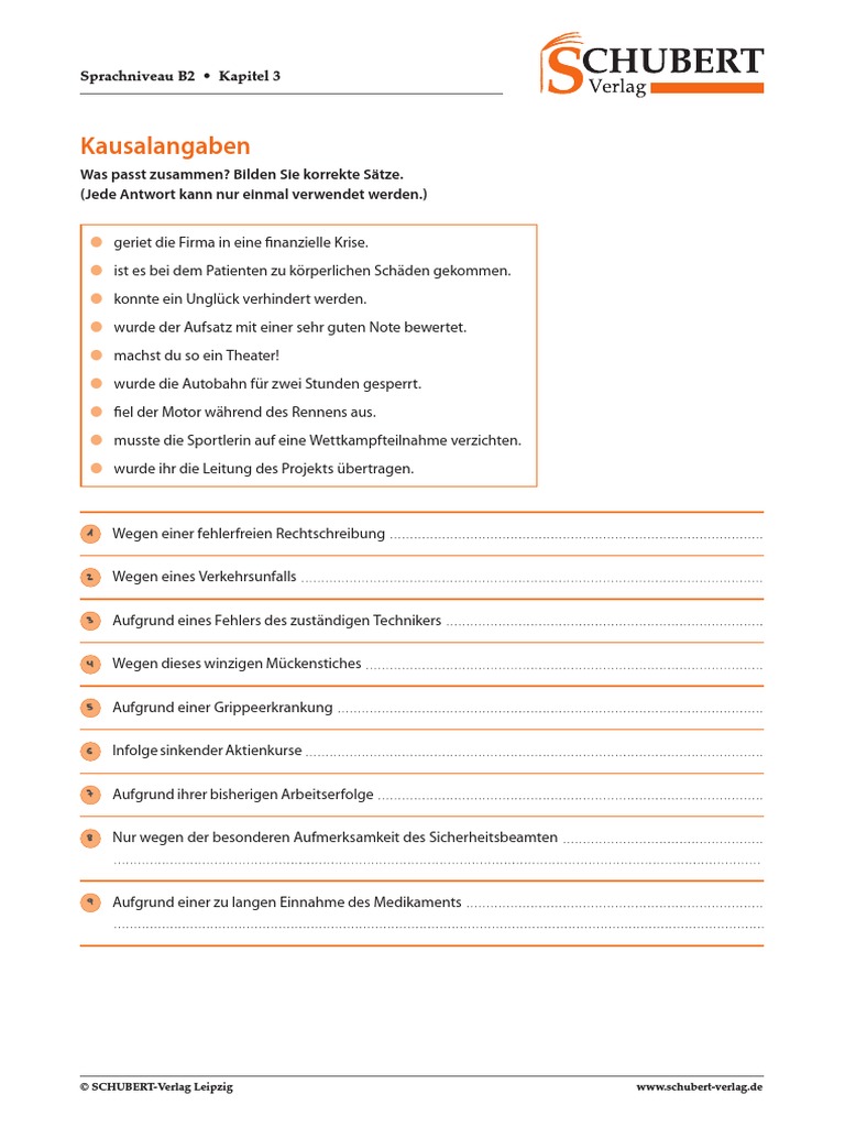 Sätze Verbinden B2 Grammatik | PDF