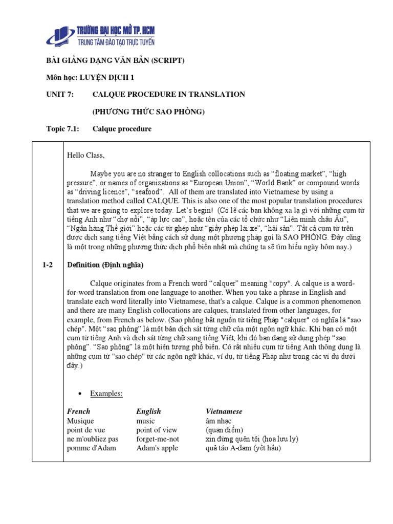 Script - U7 - T7.1 | PDF