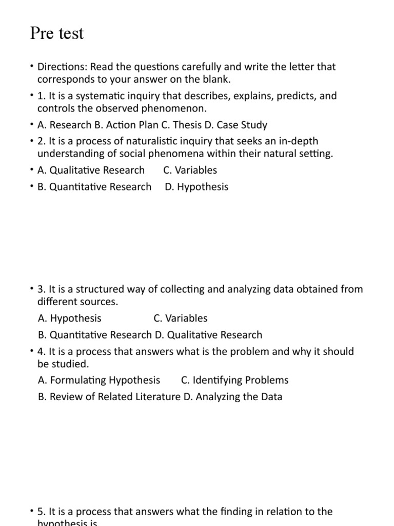 Pre Test WK 1 PR1 | PDF | Hypothesis | Data Analysis