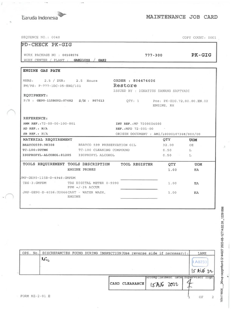 Gas Path GIG Engine 2 | PDF