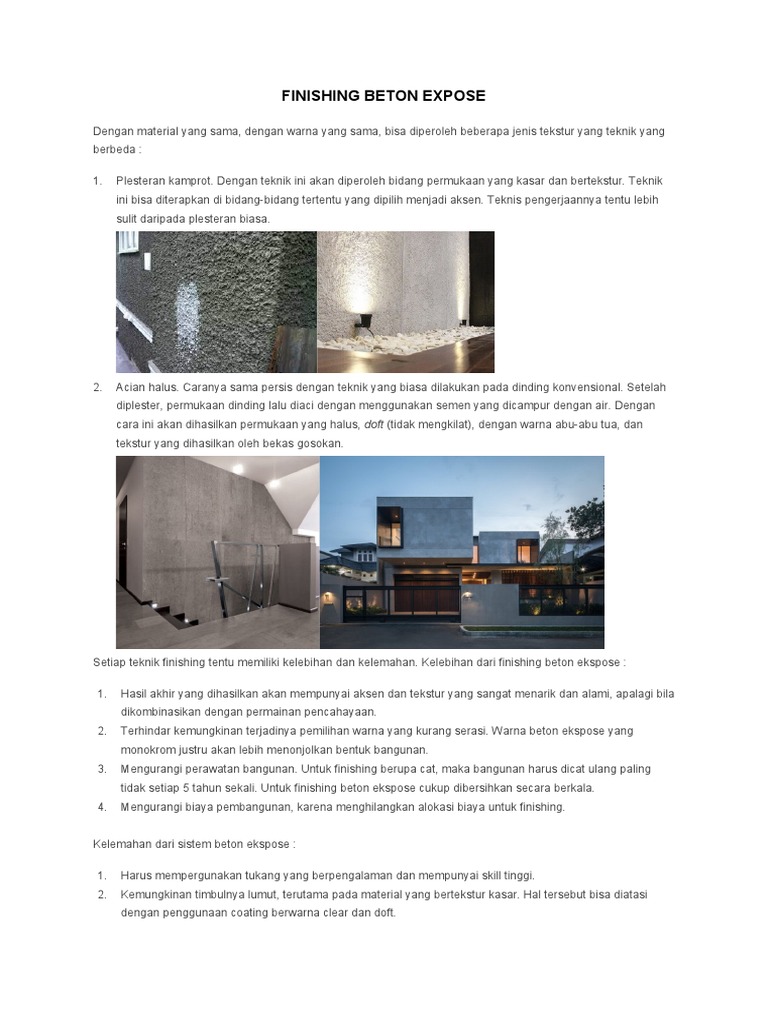 Finishing Beton Expose | PDF
