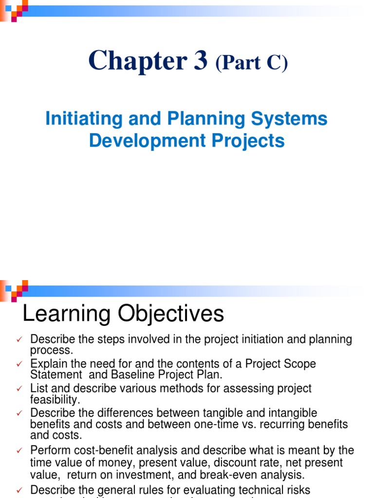 Chapter 3 (Part C) - Initiating and Planning Systems Development Projects | PDF | Net Present ...