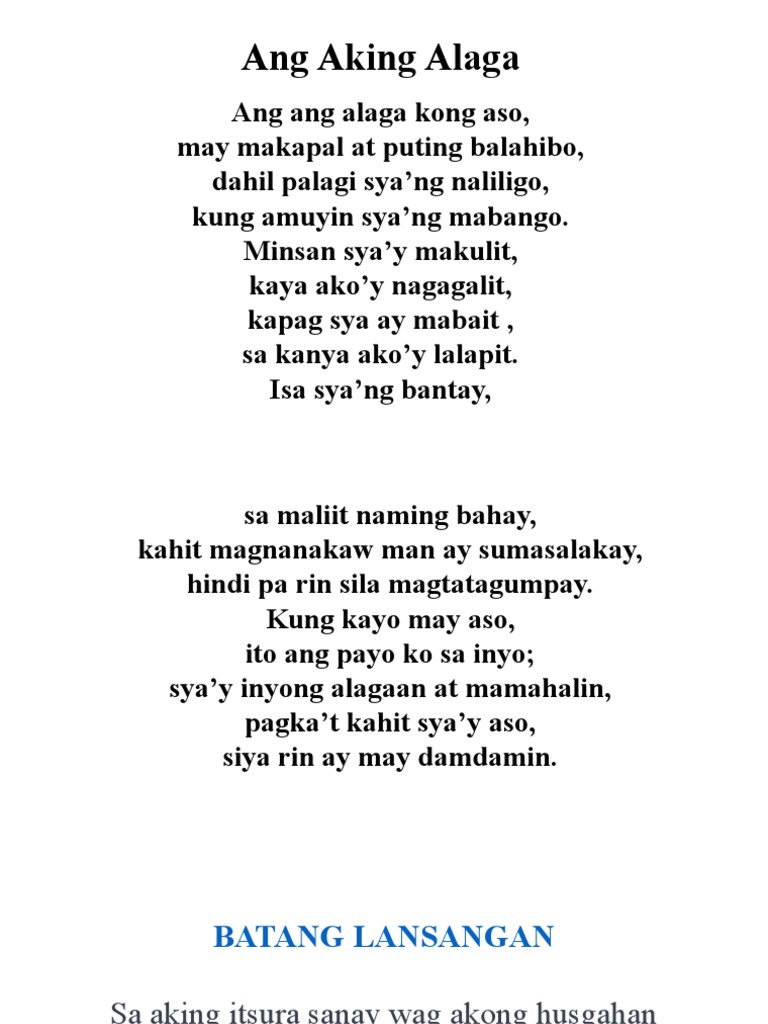 Ang Aking Alaga | PDF