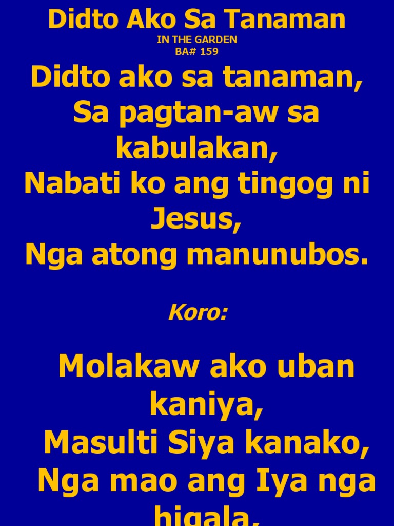 Didto Ako Sa Tanaman | PDF