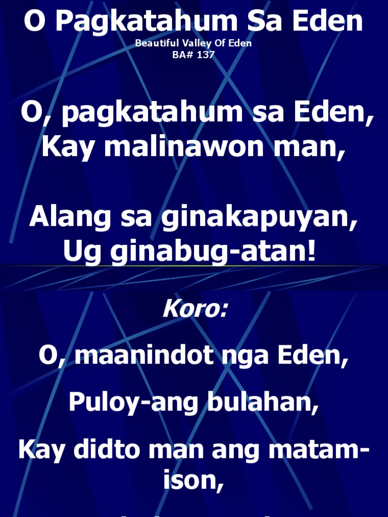 O Pagkatahum Sa Eden | PDF