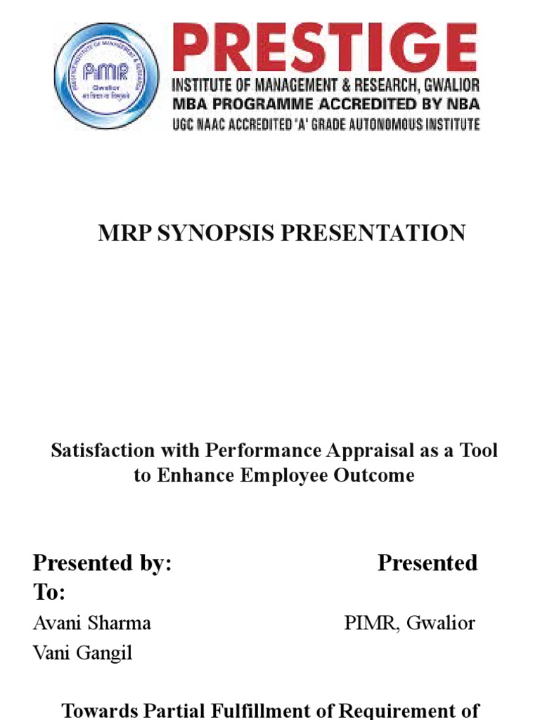 Final Synopsis | PDF | Performance Appraisal | Sampling (Statistics)