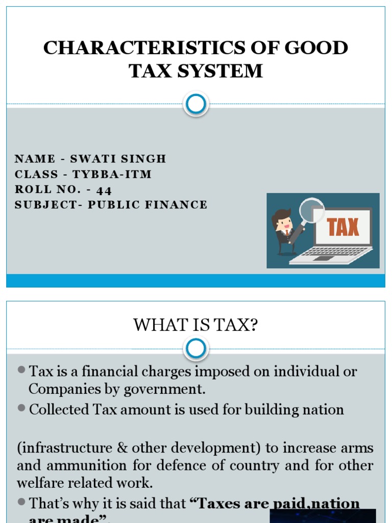 Characteristics of Good Tax System | PDF | Taxes | Economies