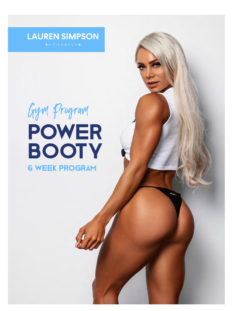 Lauren Simpson Power Booty Gym Program PDF | PDF | Weight Training | Human Anatomy