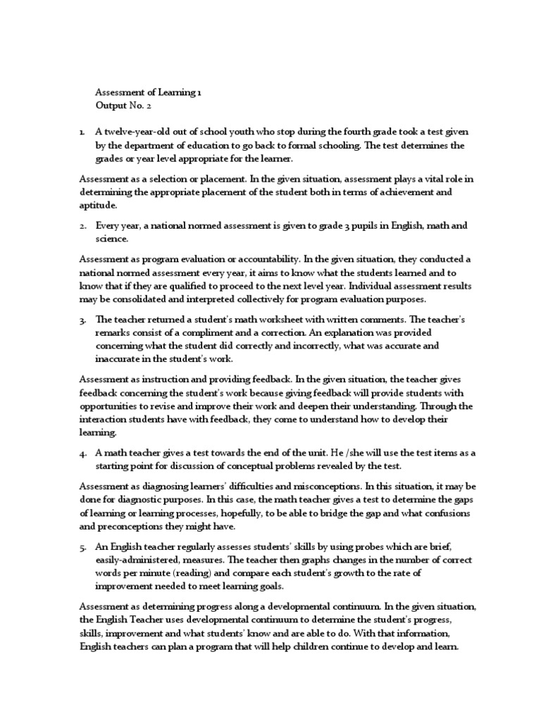 Assessment of Learning 1 | PDF | Educational Assessment | Test (Assessment)