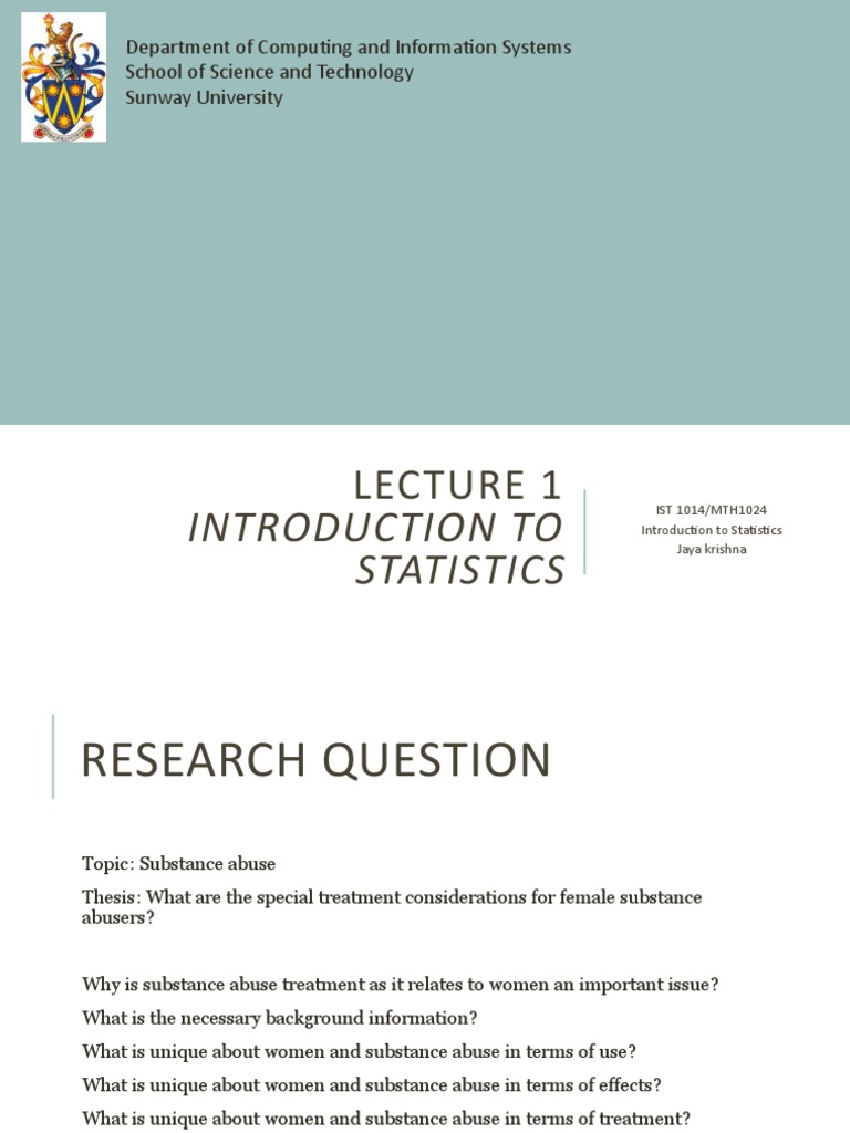 IST1014 - Lecture01my Version | PDF | Sampling (Statistics) | Level Of Measurement