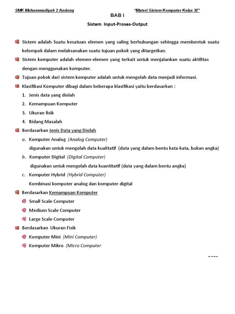 Modul Sistem Komputer XI | PDF | Komputer
