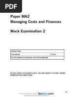 Fa2 Mock Exam 2 | PDF | Debits And Credits | Banks