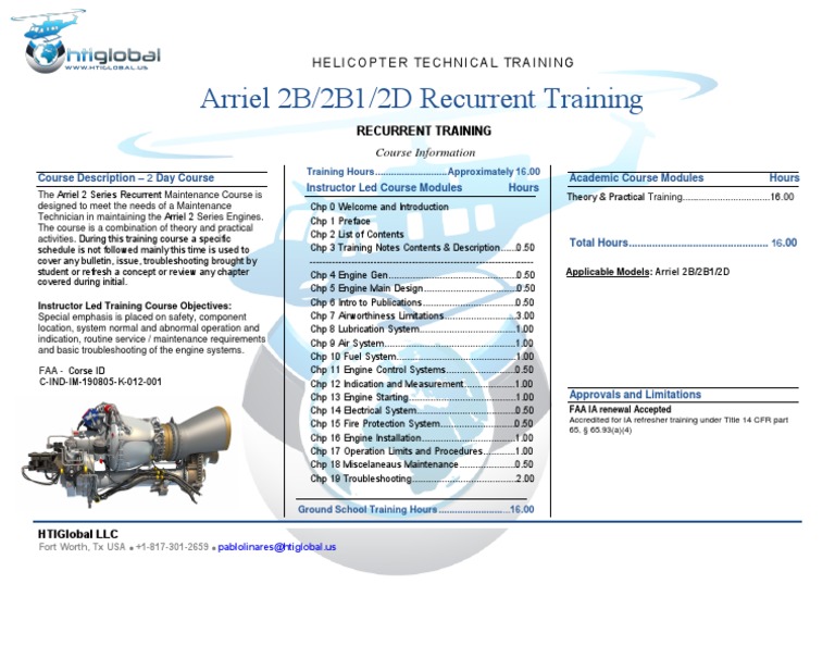 C Ind Im 190805 K 012 001 Arriel 2B 2B1 2D FM Recurrent | PDF ...