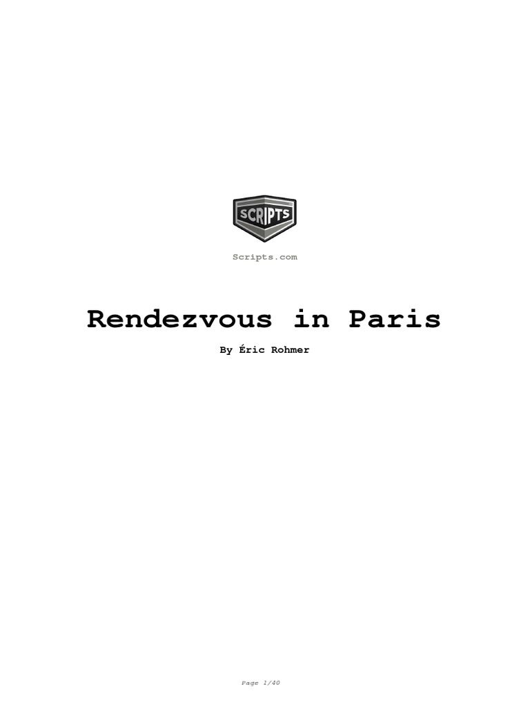 Rendezvous in Paris | PDF