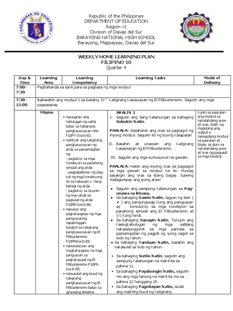 HLPFil 10 Q4 Mod 1 | PDF