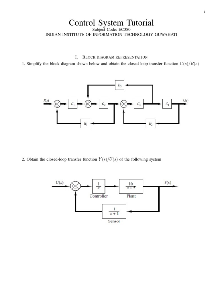 T2 BlockDiagram SFG Time Response | PDF | Control Theory | Cognitive ...