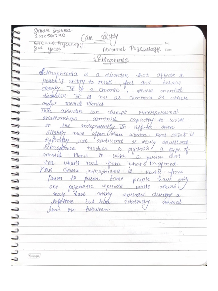 Schizophrenia-Abnormal Psychology | PDF