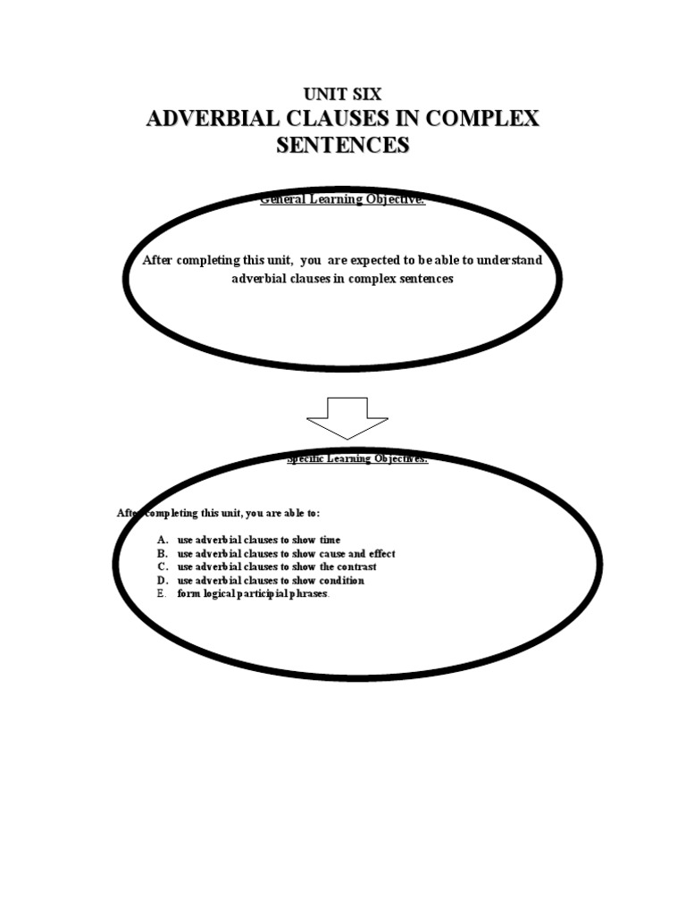 Unit 5 Adverbial Clauses | Download Free PDF | Adverb | Clause