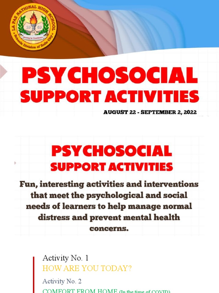 Psychosocial Activity No. 1 | PDF