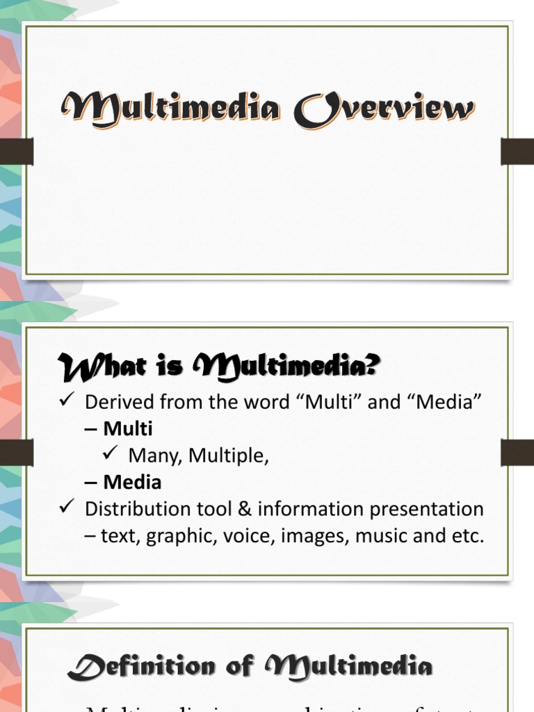 Lesson 1 Multimedia Overview | PDF | Multimedia | Graphics