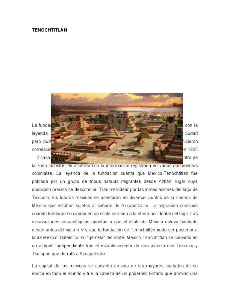 TENOCHTITLAN | PDF | México | América del Norte