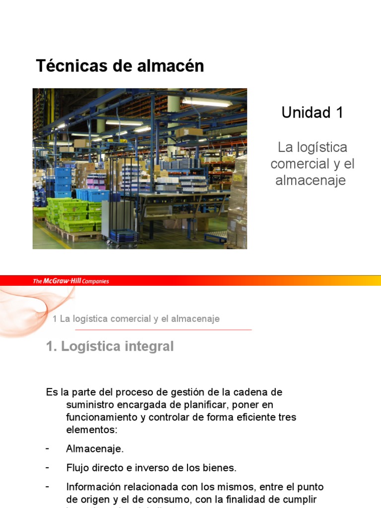 Tema 1 | PDF | Logística | Almacén
