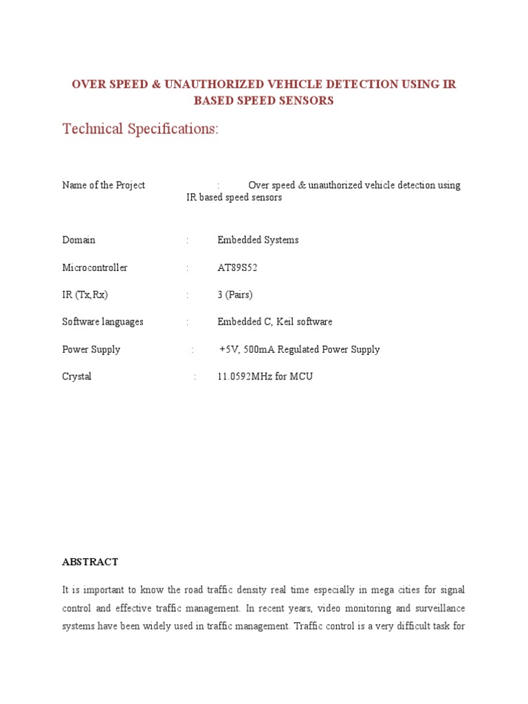 Overspeed Detection | PDF | Infrared | Rectifier