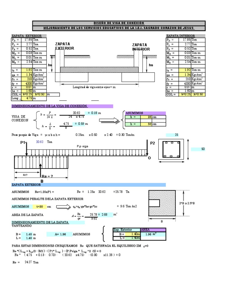 Viga de Conexion B1 B2 B3 | PDF