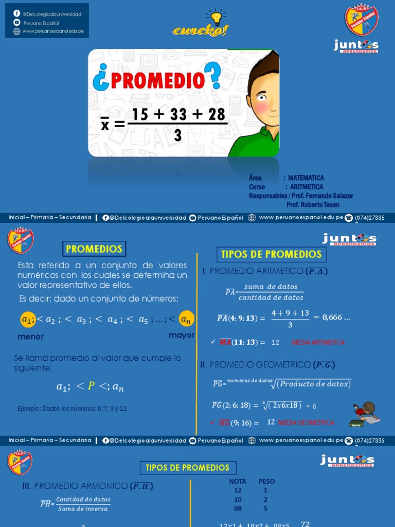 PROMEDIOS_2° | PDF