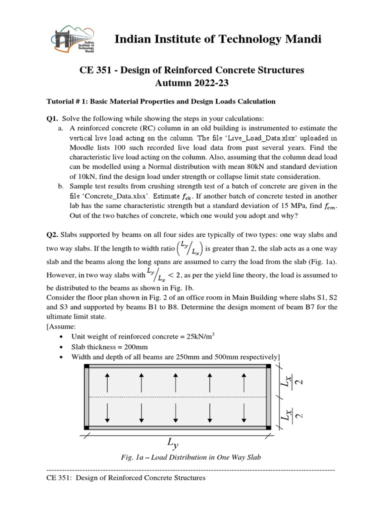 CE 351: Reinforced Concrete Design Tutorial | PDF | Concrete ...