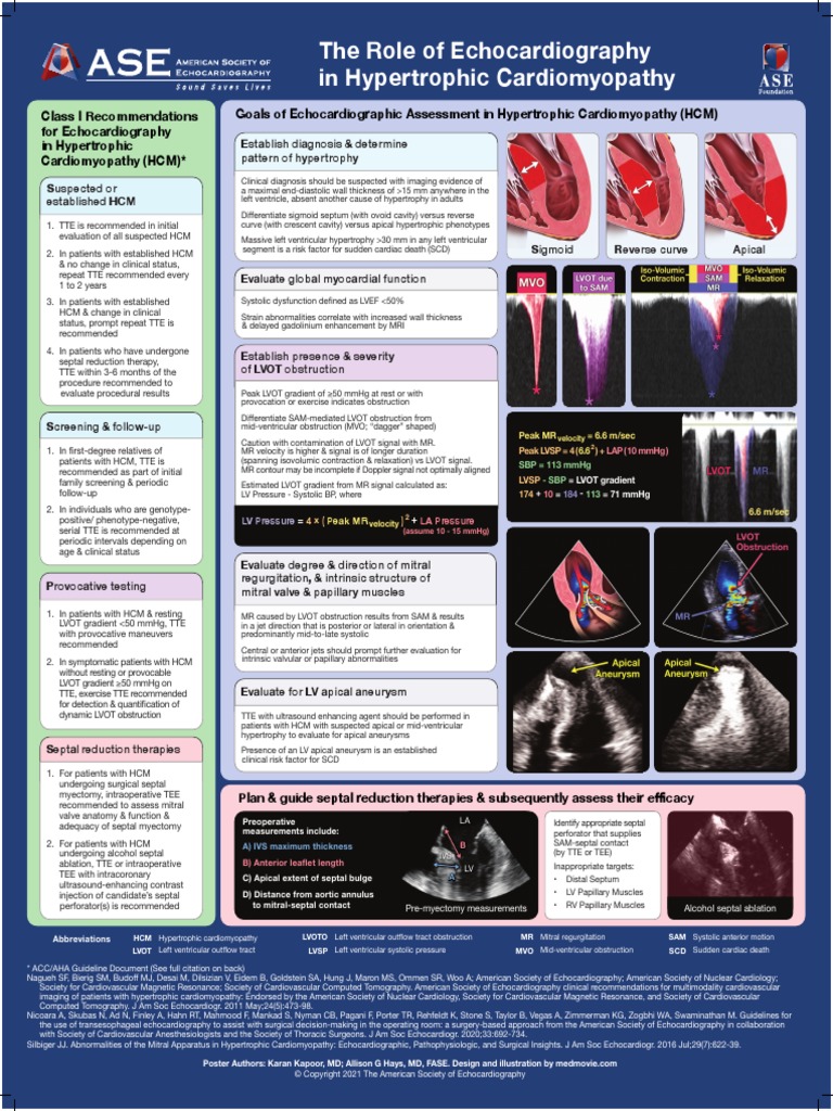 ASE HCM Poster FINAL | PDF | Echocardiography | Cardiovascular System