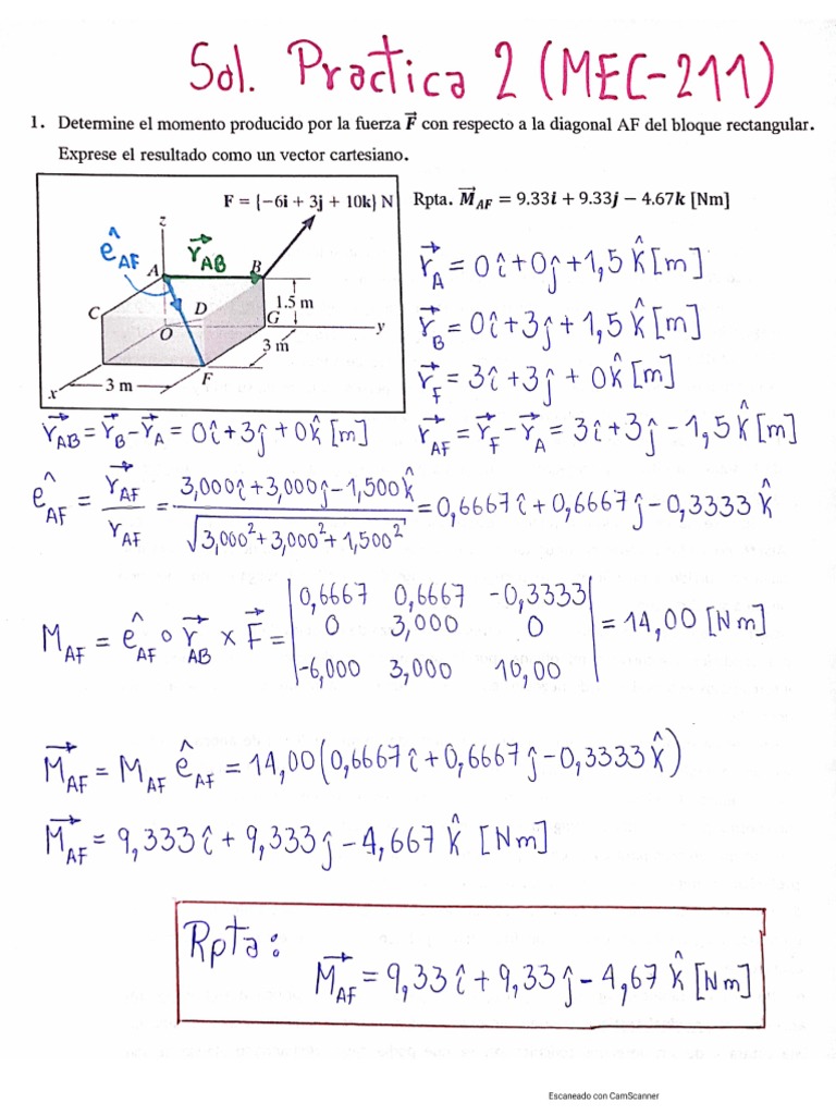 Sol. Practica 2 Mec-211 | PDF
