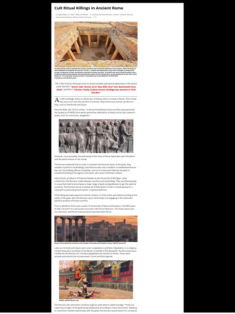 Cult Ritual Killings in Ancient Rome - Winter Watch | PDF | Dionysus ...