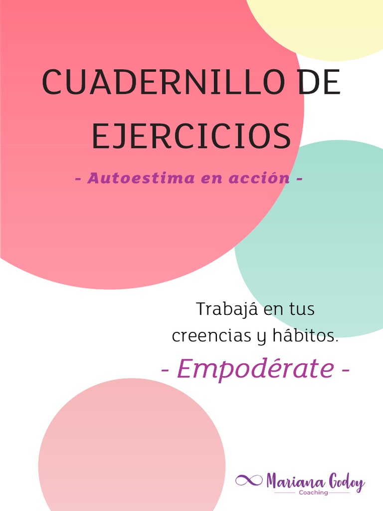 Cuadernillo De Ejercicios Autoestima En Acción Pdf Sicología