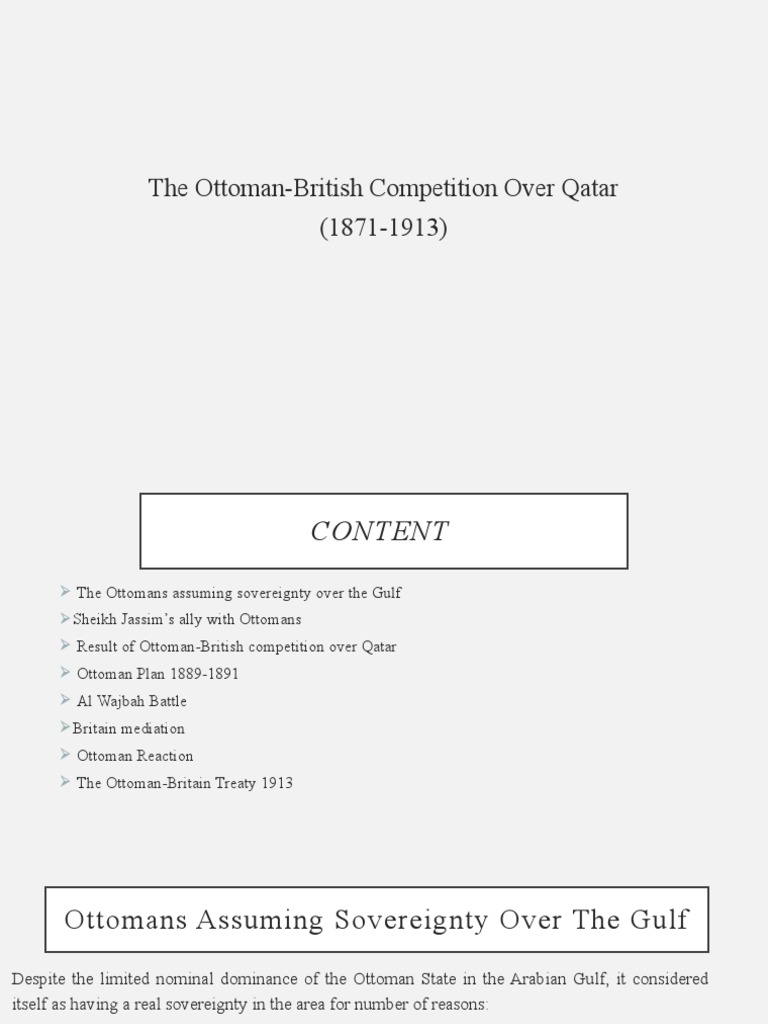 Ottoman Influence and Qatar's Sovereignty | PDF | Qatar | Ottoman Empire