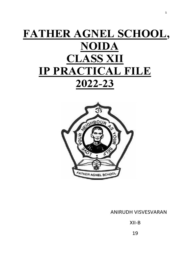 Ip Final Practical File PDF | PDF | Chart | Computer Programming