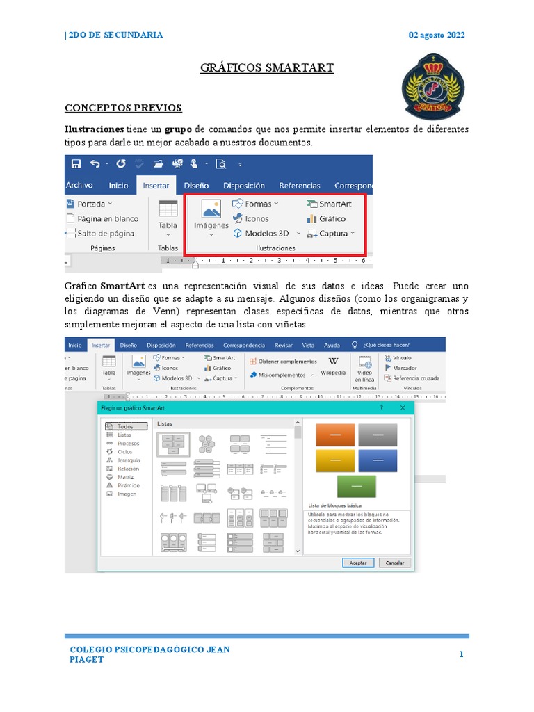Clase 02 Agosto - Gráficos SmartArt | PDF | Informática | Software