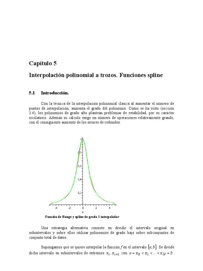 Interp Splines | PDF | Spline (Matemáticas) | Análisis numérico
