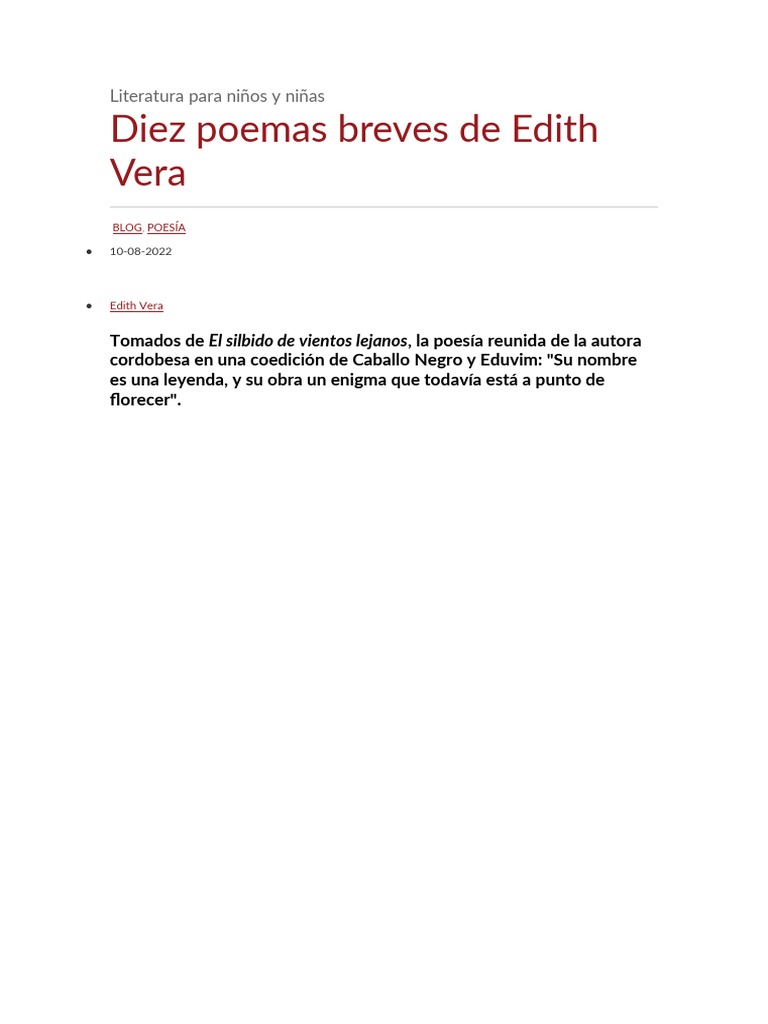 Edith Vera - en Eterna Cadencia | PDF