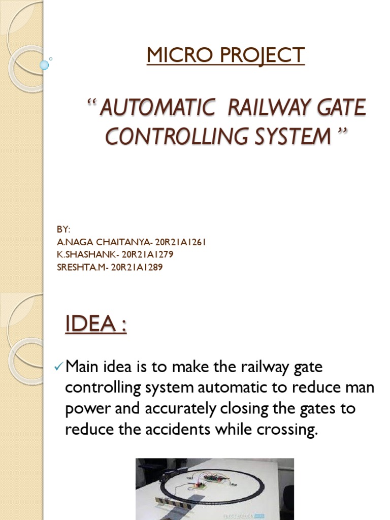 Automatic Train Gate Controlling System | PDF | Technology & Engineering