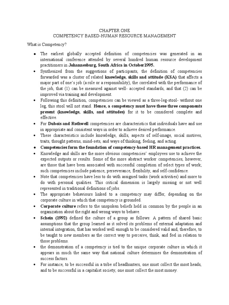 Competency-Based HR Management Essentials | PDF | Organizational ...