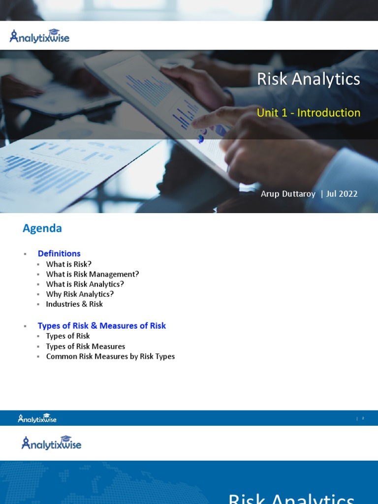 AnalytixWise - Risk Analytics Unit 1 Introduction | PDF | Risk | Beta (Finance)