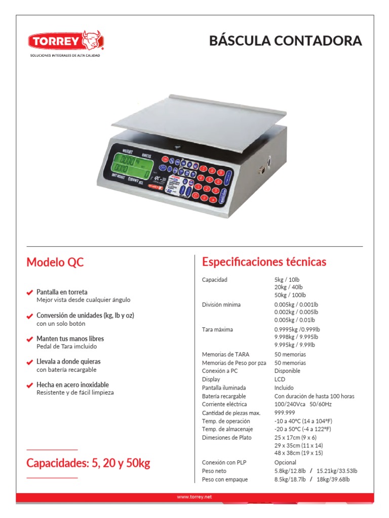 Básculas Contadoras QC | PDF | Ingenieria Eléctrica | Electricidad