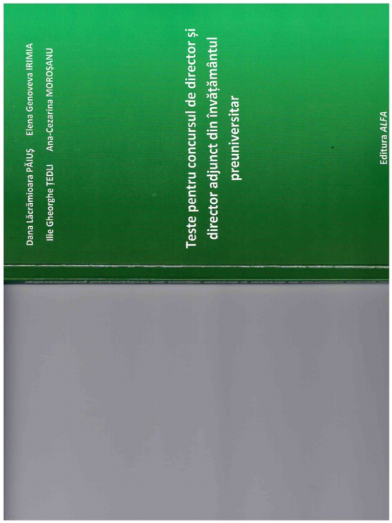 Teste Concurs Directori | PDF