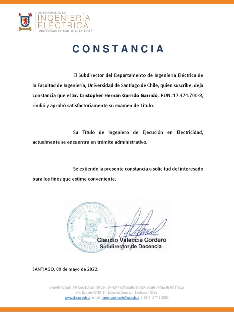 Constancia De Título En Trámite Pdf