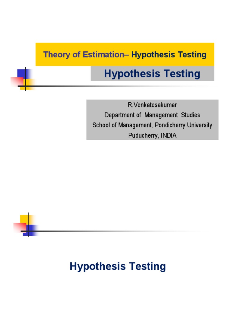 Hypothesis Testing | PDF | Type I And Type Ii Errors | Standard Deviation